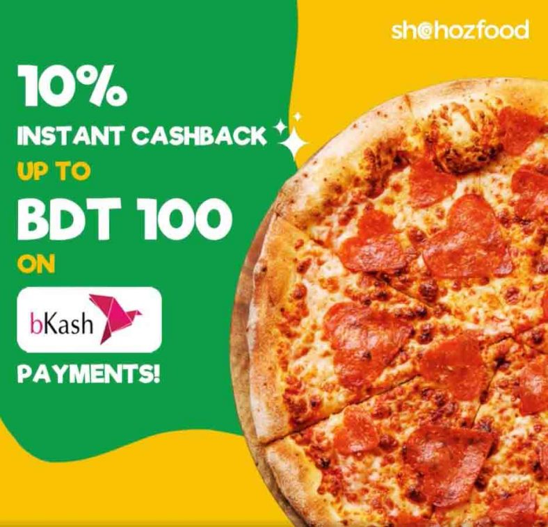 Shohoz Food - Bkash - 10% Cashback Offer 2021