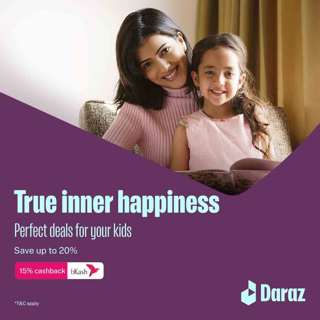 Daraz Offer For Kids – 15% Bkash Cashback + 4% OFF Voucher – JotoDeal